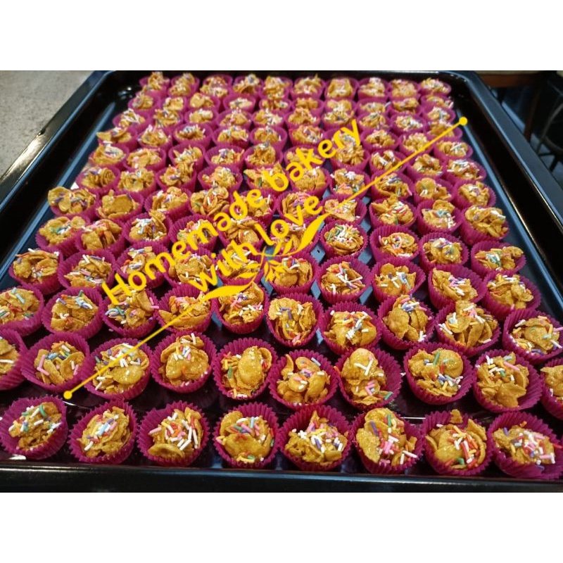 Biskut Cornflakes Madu (25biji sebalang) / Honey Cornflakes Cookies ...