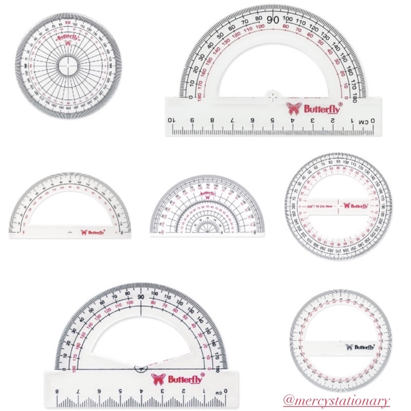 Butterfly Ruler Protractor - Math Ruler - Protractor | Shopee Malaysia