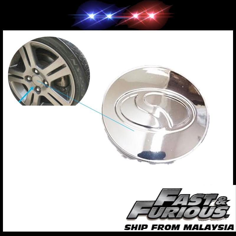 Perodua Viva Kelisa Alza Myvi Axia Bezza Chrome Rim Cap / Wheel Cap ...