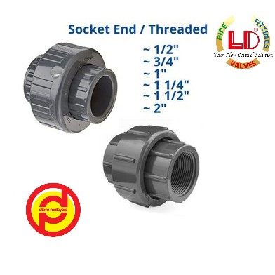 LD PVC Union Coupling BS (Socket End) (S/E) (1/2" to 2") | Shopee Malaysia