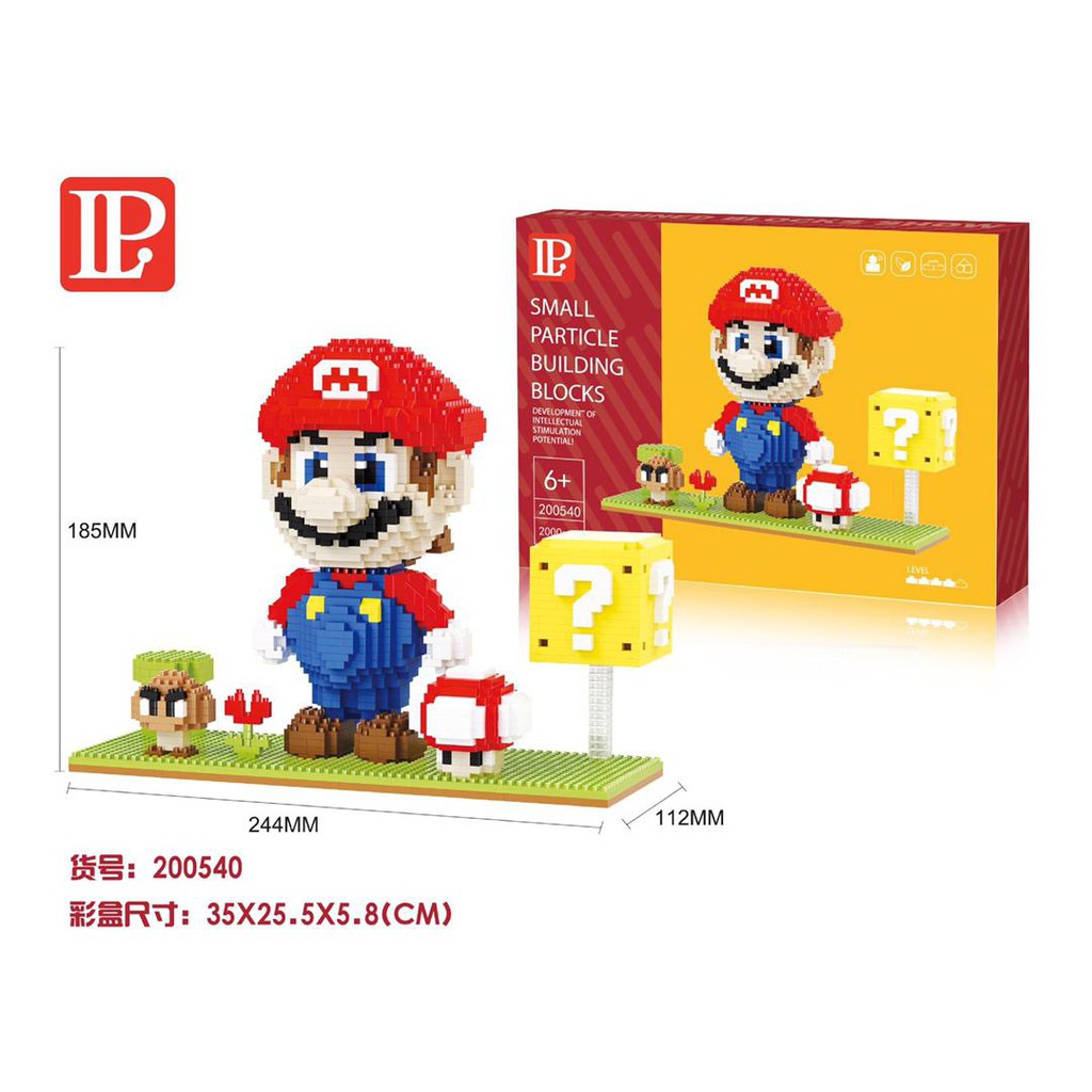 LP SMALL PARTICLE BUILDING BLOCKS 200540, 200541 SUPER MARIO CHARACTERS ...