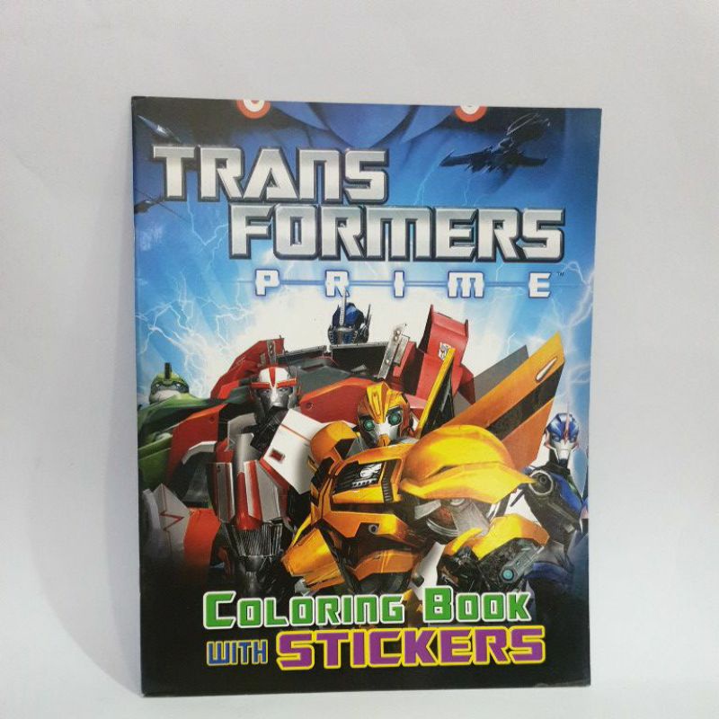 Transformers Coloring Book with Stickers | Shopee Malaysia
