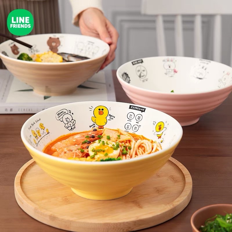 Ins Line Friend Limited Edition Brown Sally Cony Bowl Noodles Mee Bowl ...