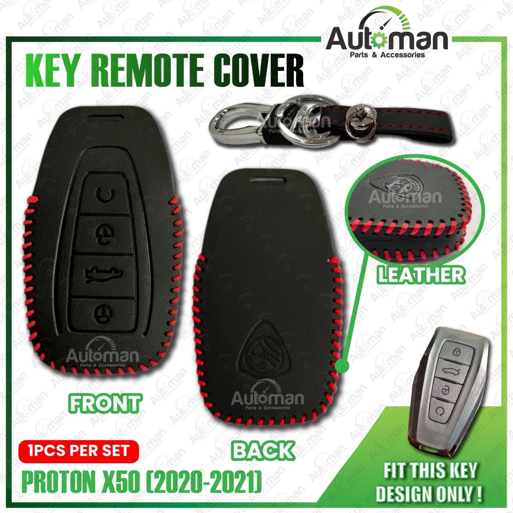 Proton X50 X-50 Car Keyless Remote Leather Car Key Cover Case 4Button ...