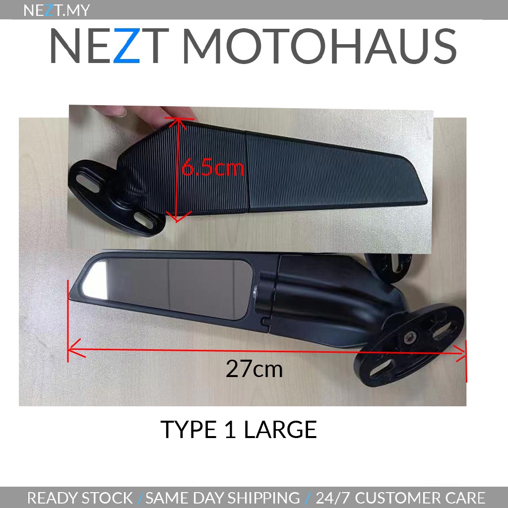 UNIVERSAL MOTOGP STEALTH CNC WINGLET SIDE MIRROR SUPERBIKE R15 R25 ...