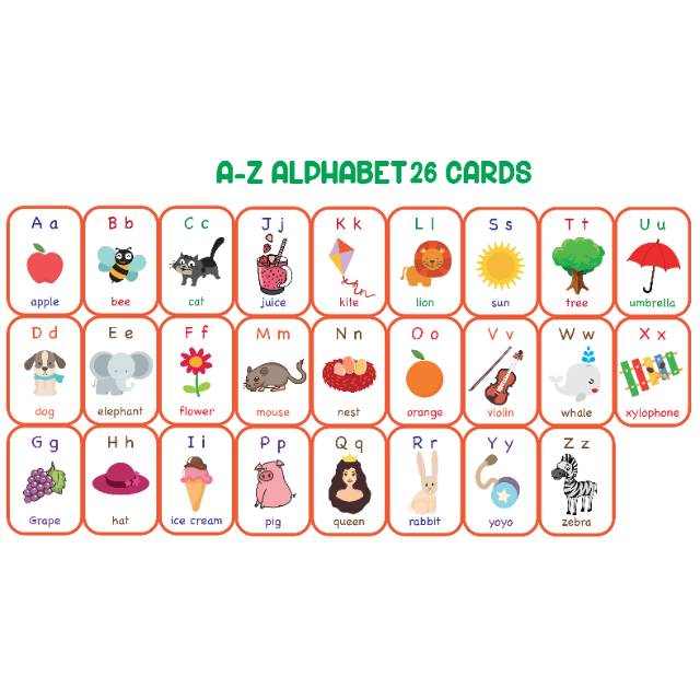 ALPHABET AZ Recognizing ABC Letters Flashcard | Shopee Malaysia