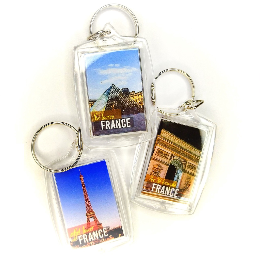 Keychain France Paris Louvre Eiffel Tower Gift Souvenir | Shopee Malaysia