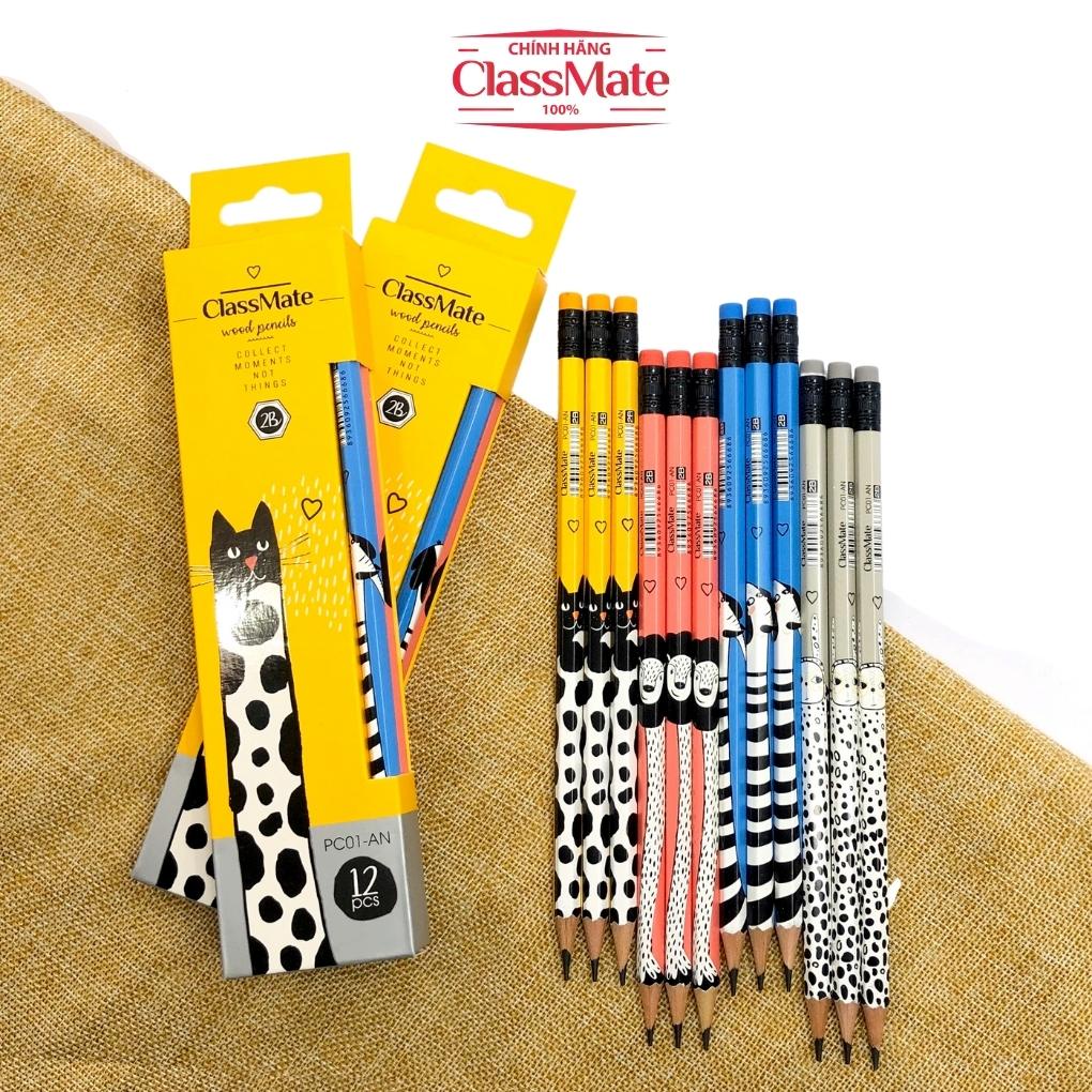 Classmate 2B Wooden Pencil with Eraser - 1 Smooth Pen Strokes, Cute ...