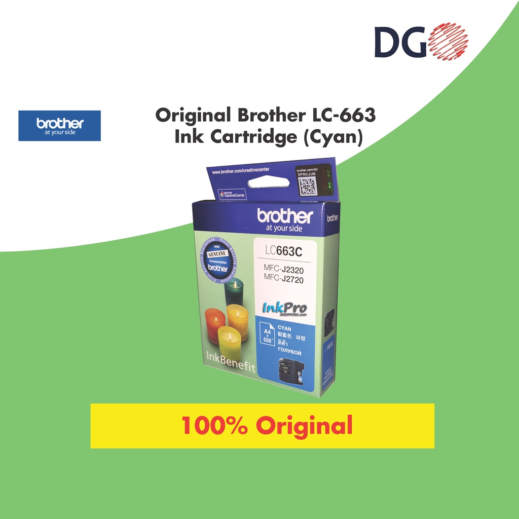 ORIGINAL BROTHER LC-663 INK CARTRIDGE (CYAN) FOR J2320,J2720 | Shopee Malaysia