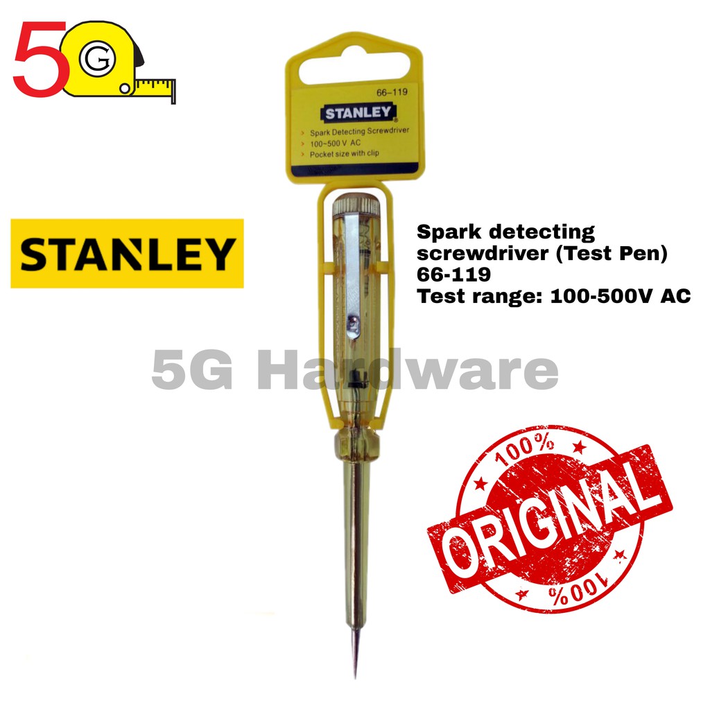[5G Hardware] Stanley 𝐎𝐑𝐈𝐆𝐈𝐍𝐀𝐋 Test Pen/ Spark Detecting Screwdriver ...