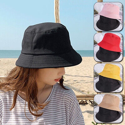 【READY STOCK AT MALAYSIA】Double-Sided FULL BLACK Fisherman Hat Two ...