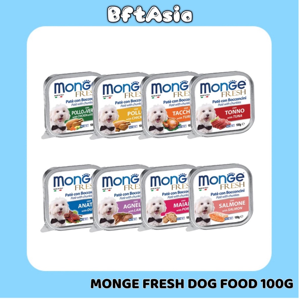 [Fast Selling] Monge Fresh Dog Wet Food 100G (Chicken, Lamb, Turkey ...