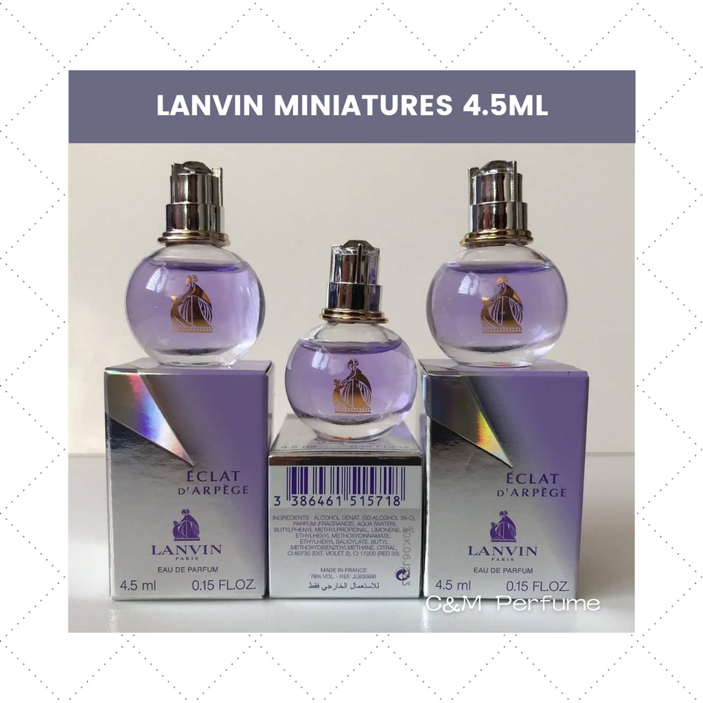 Lanvin Miniature 4.5ML Pocket Perfume Fragrance for Women Eclat d ...