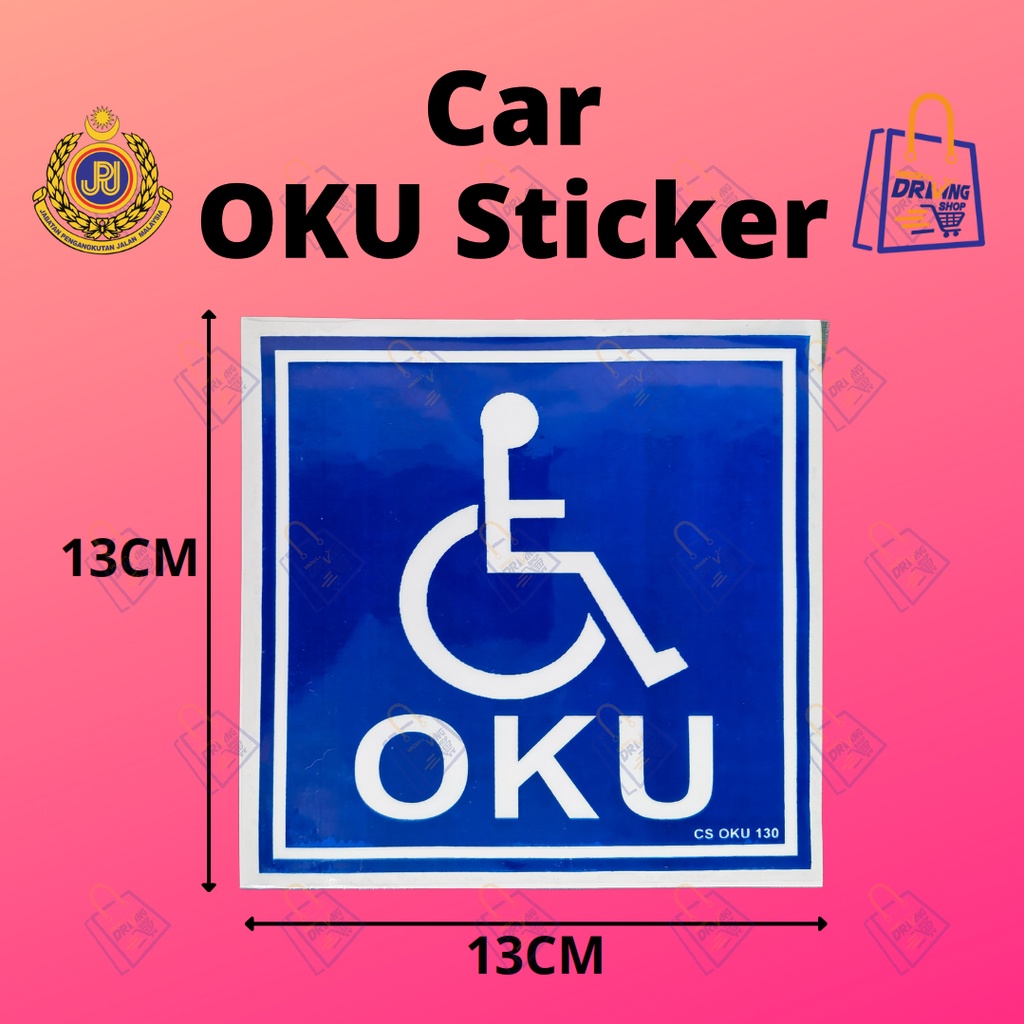 Car Sticker P L JPJ Size sticker kereta Motosikal Motorcycle OKU e ...