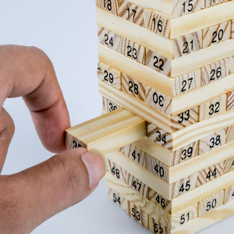 KAYU Wooden Game 54 Blocks with 4 Ddu | Shopee Malaysia