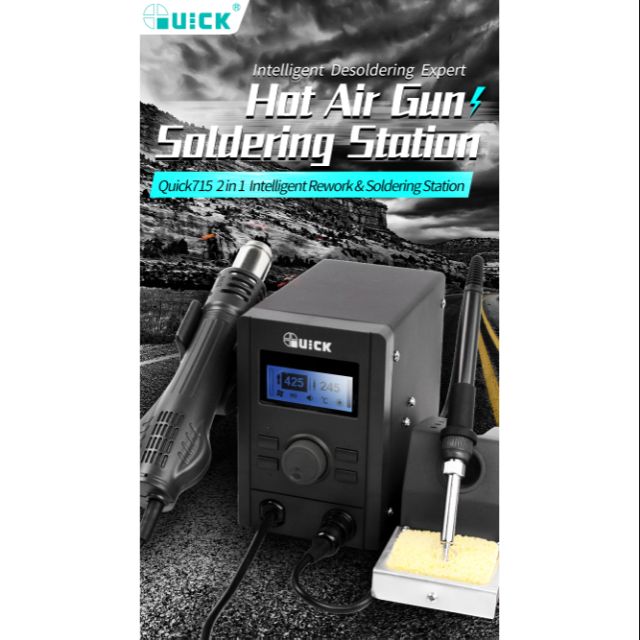 Quick 715 2 in 1 Rework Station Double-station intelligent soldering ...