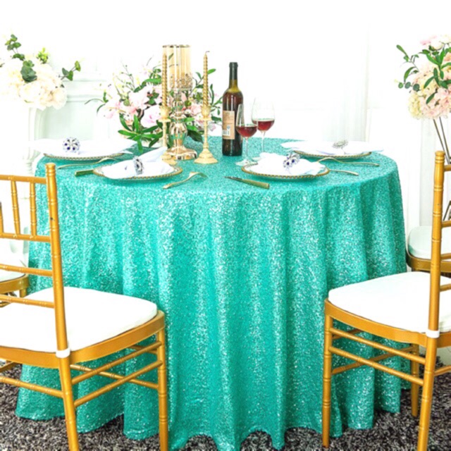 48” Kain Sequin Murah‼️Sequin Table cloth cover/ table runner/sequin ...