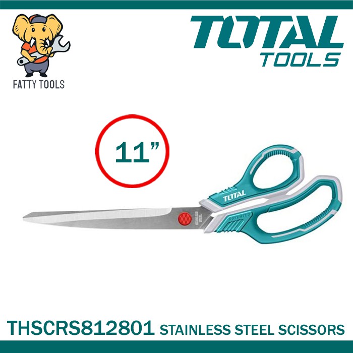 TOTAL THSCRS812801 (11")275MM X 2.5MM STAINLESS STEEL SCISSORS | Shopee ...