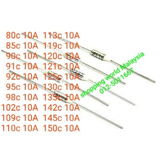 Rice cooker thermal fuse 80c ~150c 10A 250v | Shopee Malaysia