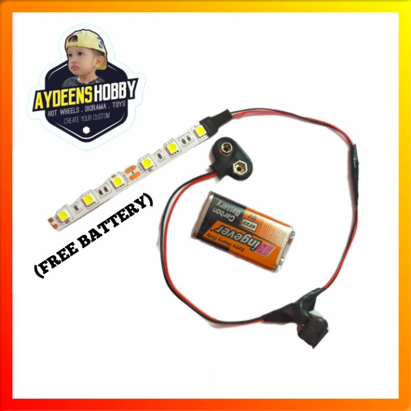 DIORAMA LED LIGHT SET (6 LED) WITH ON/OFF SWITCH (FREE BATTERY ...