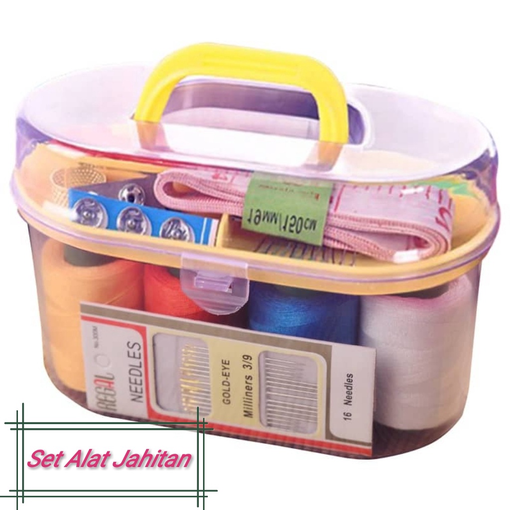 Set Alat Jahitan Tailoring Set DIY Mini Sewing Kits/ Sewing Kit Needle ...