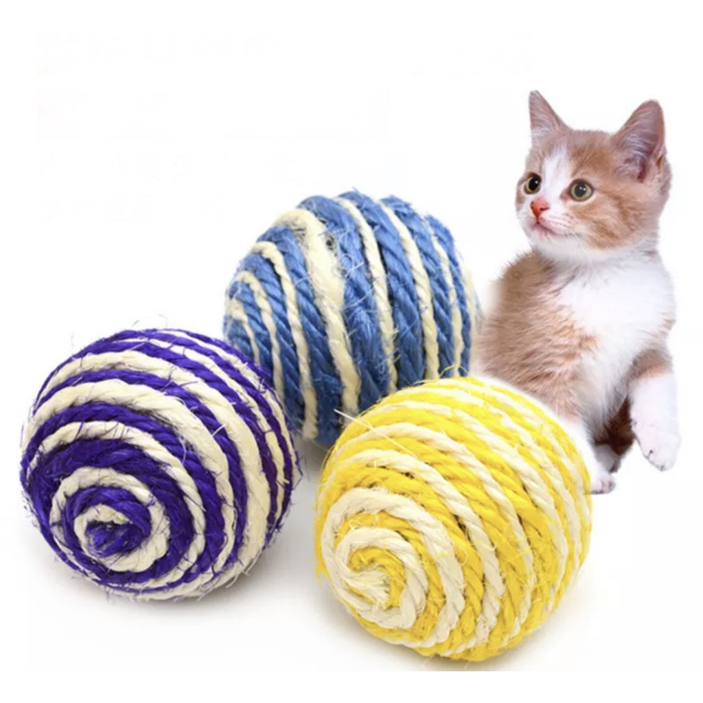 🌟 Sisal Rope Weave Ball ( Random Colour ) | Shopee Malaysia