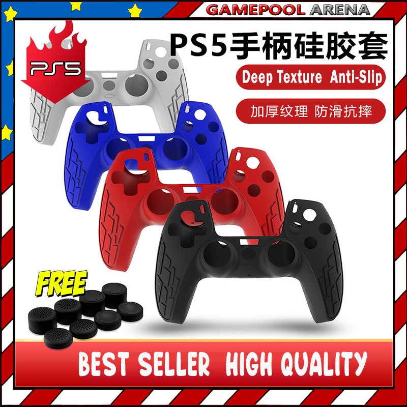 [High Quality] PS5 DualSense 5 Joystick Silicone Cover Case + Analog ...