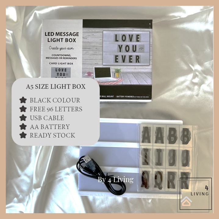 🔥READY STOCK🔥A4 Message Light Box LED Lightbox Letter Box LED Alphabet ...