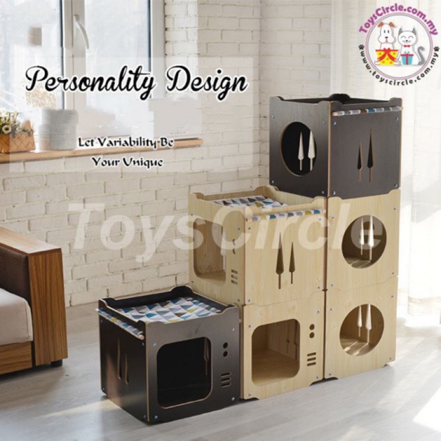 ️READY STOCK ️DIY LEGO Pet Cat Wooden House with Hamoock | Shopee Malaysia