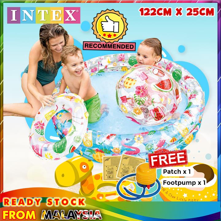 [EVERYDAY LOW PRICE] INTEX 59469 / 59460 Inflatable Pool Ocean Ball ...