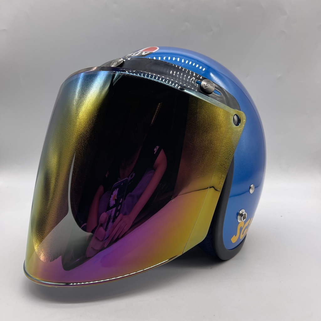 LTD CAP HELMET 3 BUTTON VISOR TINTED/SMOKE VISOR SHARP VISOR HELMET ...