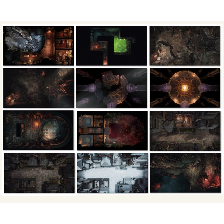 Board Game Accessories Running Team Map Mat Town Dungeon Forest Sewer ...