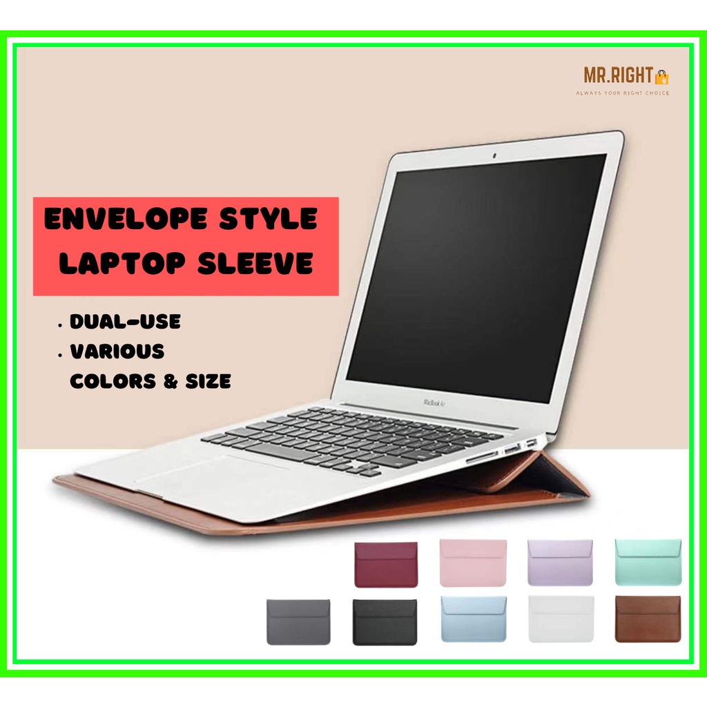 Laptop Stand Bag Magnet Leather Sleeve Case Stand foldable case macbook ...