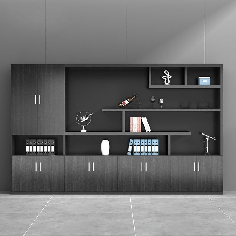 File cabinet wooden with lock data file bookcase simple modern office ...