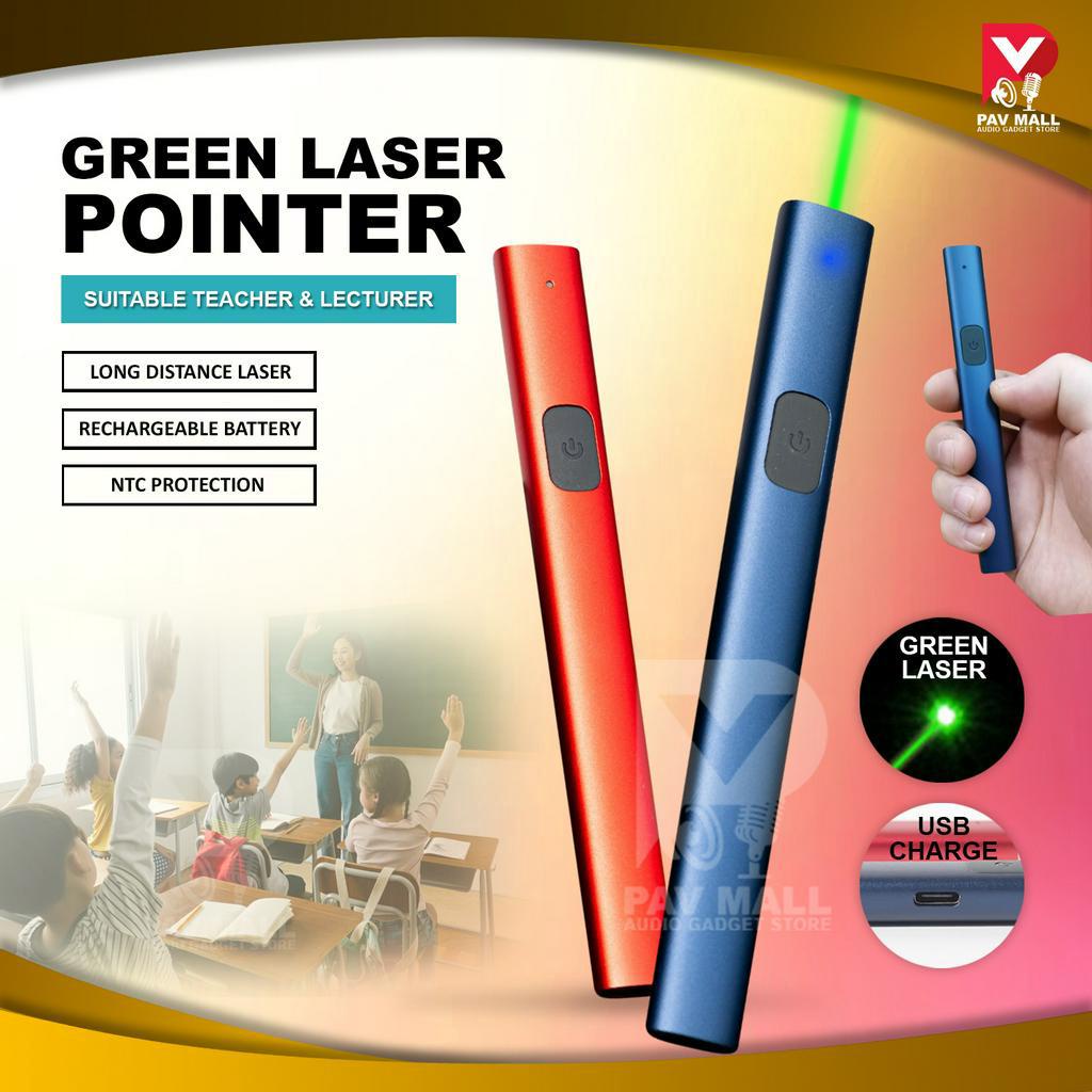 Green Laser Pointer USB Rechargeable Pointer Presentation Teaching ...