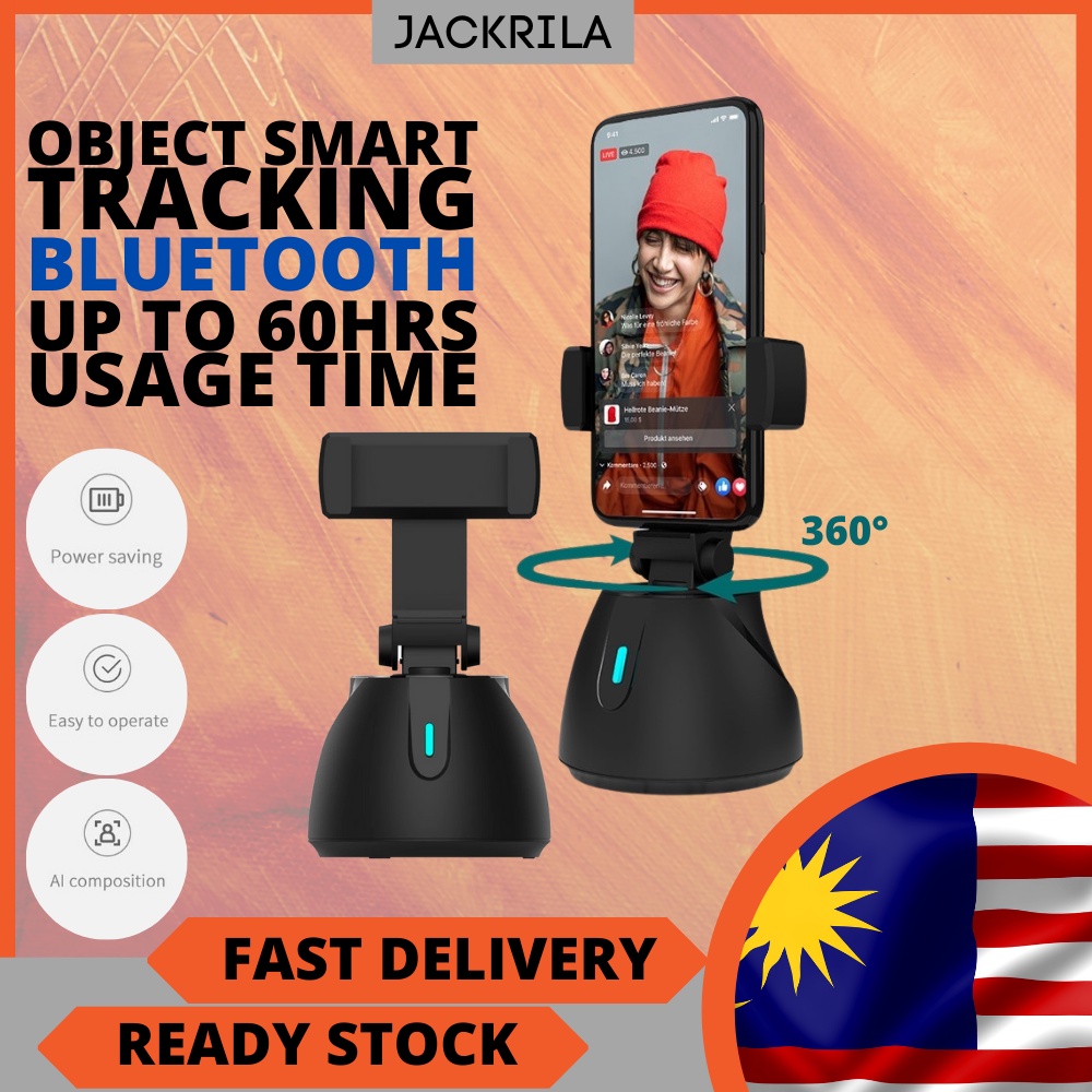 🔥READY STOCK🔥 JACKRILA Smart Shooting Selfie Stick Tripod 360° Intelligent Object Rotate ...