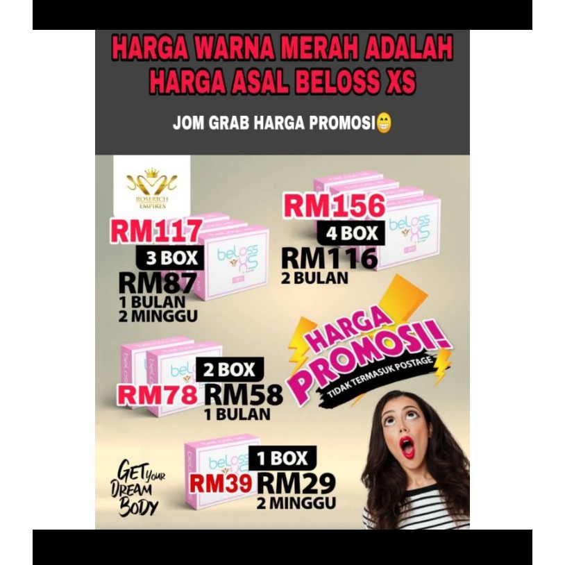 BELOSS XS Kurus Cantik Slim Kemam-kemam sedap(free gift) | Shopee Malaysia