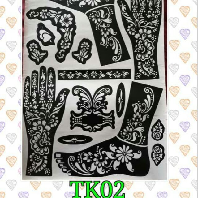 Sticker Ukiran / Henna Tattoo | Shopee Malaysia