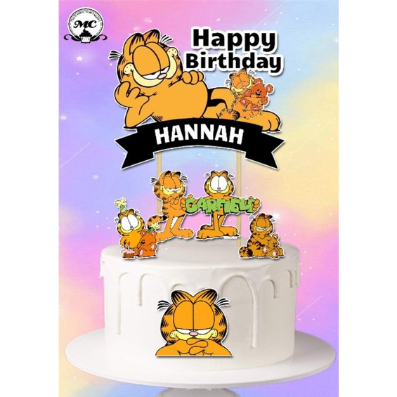 Garfield Cake and Cupcake Topper | Shopee Malaysia