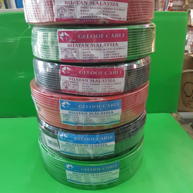 1MT 1.5MM WAYAR 100%COPPER CABLE | Shopee Malaysia