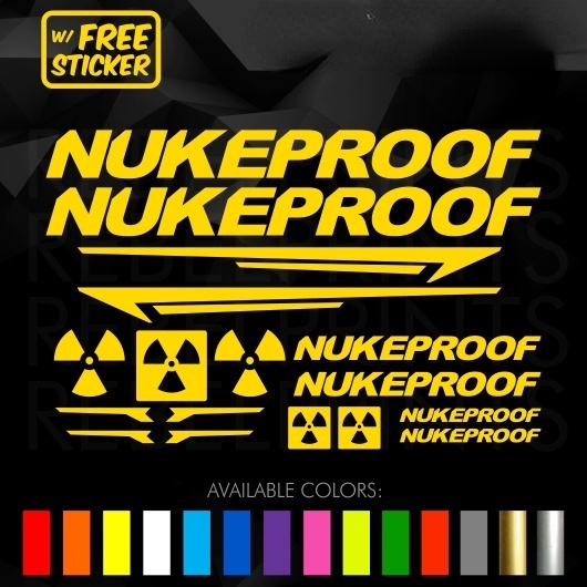 Wellsunny NUKEPROOF Sticker Vinyl Decal for Mountain Bike/Road Bike ...