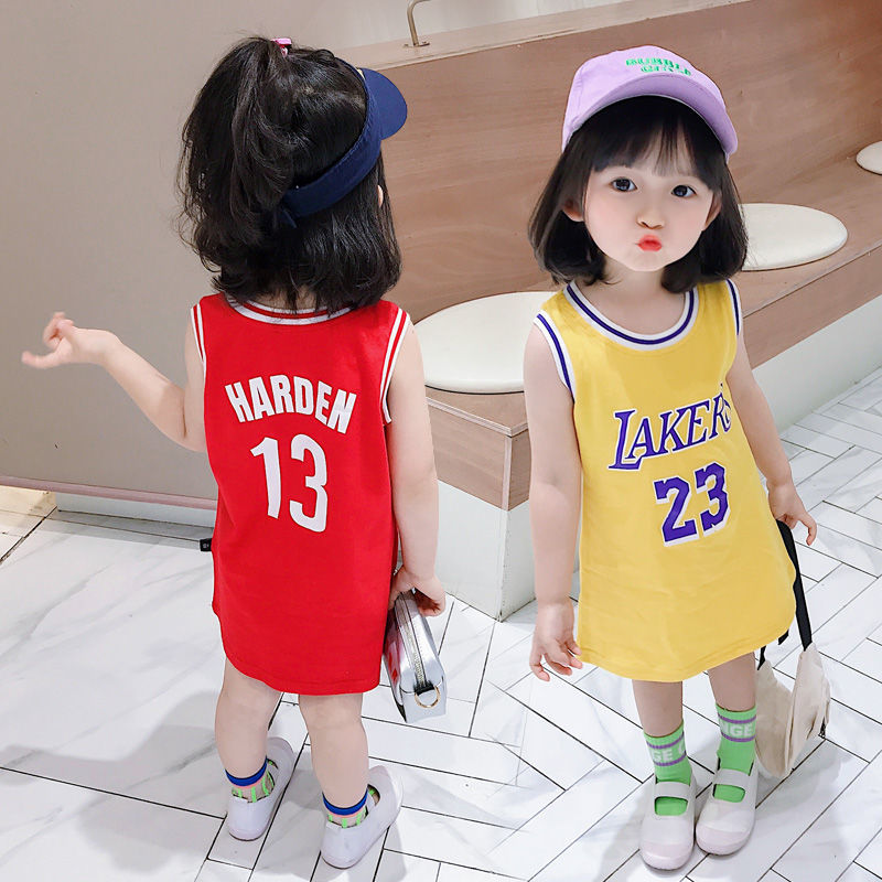 [Hi Baby]1-6 Y Children's Basketball Vest Skirt Korean Fashion Children ...