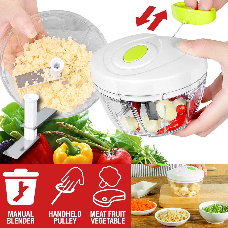 Mango_leong0123 Multifunctional Hand Manual Pull Blender Speed Chopper ...