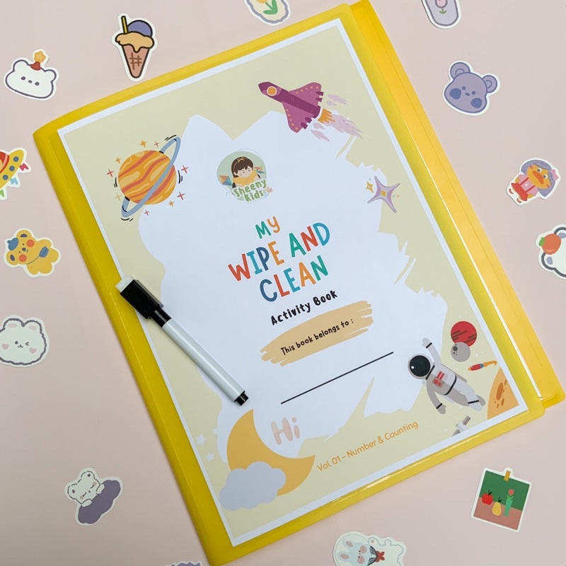 Wipe and Clean Worksheet Vol. 1 (Nource & Counting) for toddlers aged 2 ...