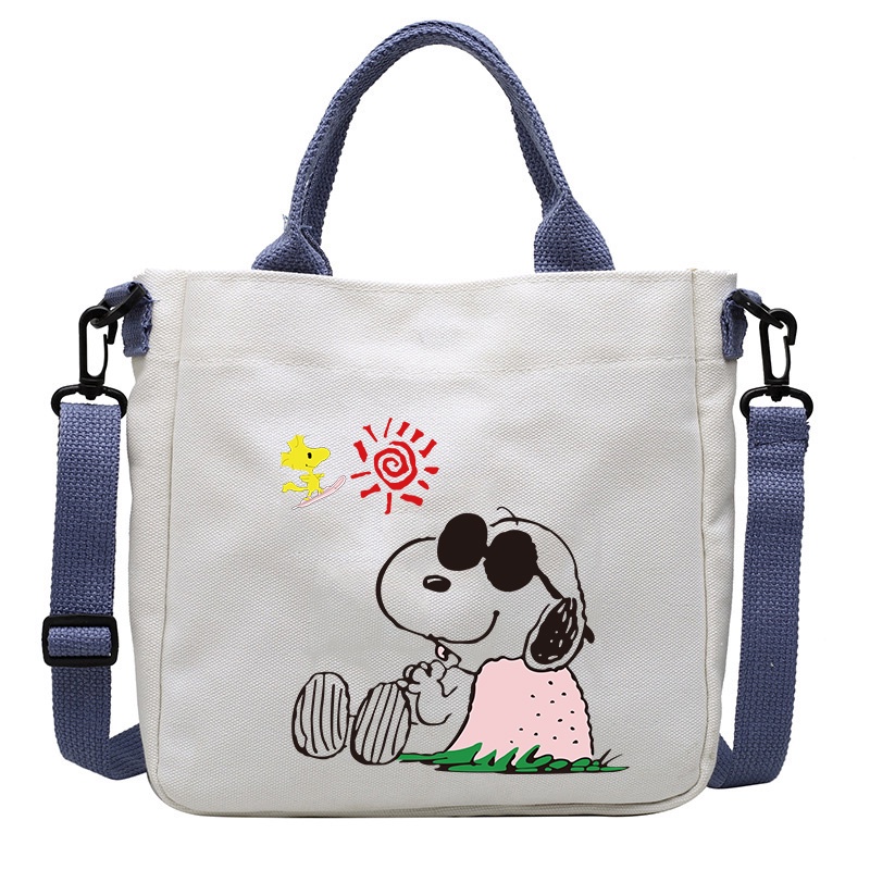 Snoopy Crossbody Bag Cute Tote Bag Shoulder Bag Canvas Bag Student Bag ...