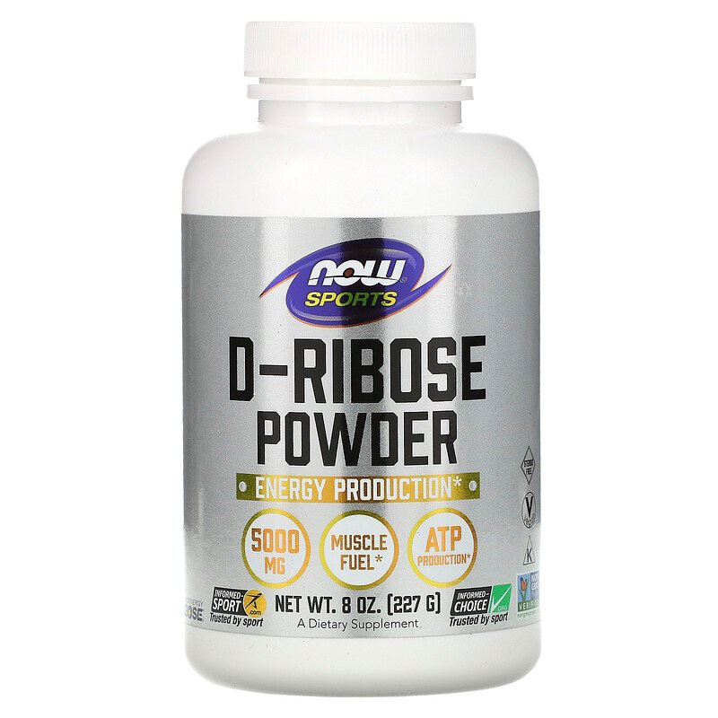 NOW Foods, Sports, D-Ribose Powder, 5,000 mg , 8 oz (227 g) / 1 lb (454 ...