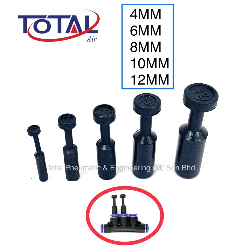 Pneumatic Blanking Plug 4MM 6MM 8MM 10MM 12MM Fitting Stop Plug Air ...