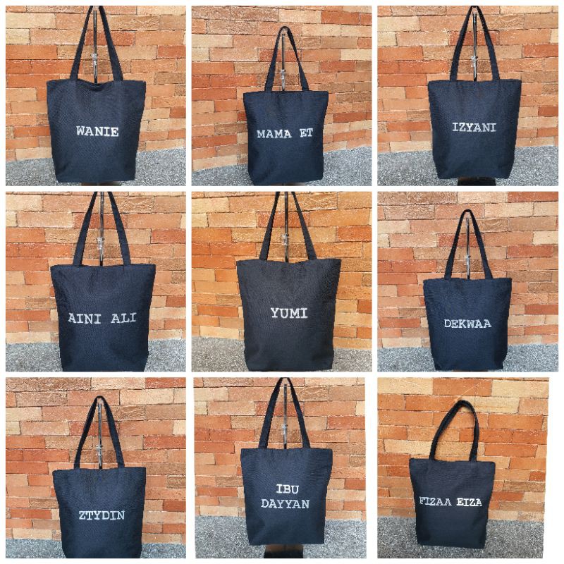 Personalized Canvas Bag, Create bag with your own name!!!Ready Stock ...