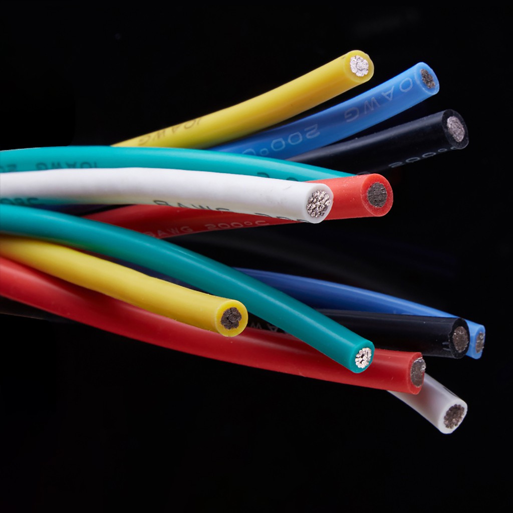1 Meter 20AWG Flexible Rubber Silicone Wire Cable 200℃ 600V Soft ...