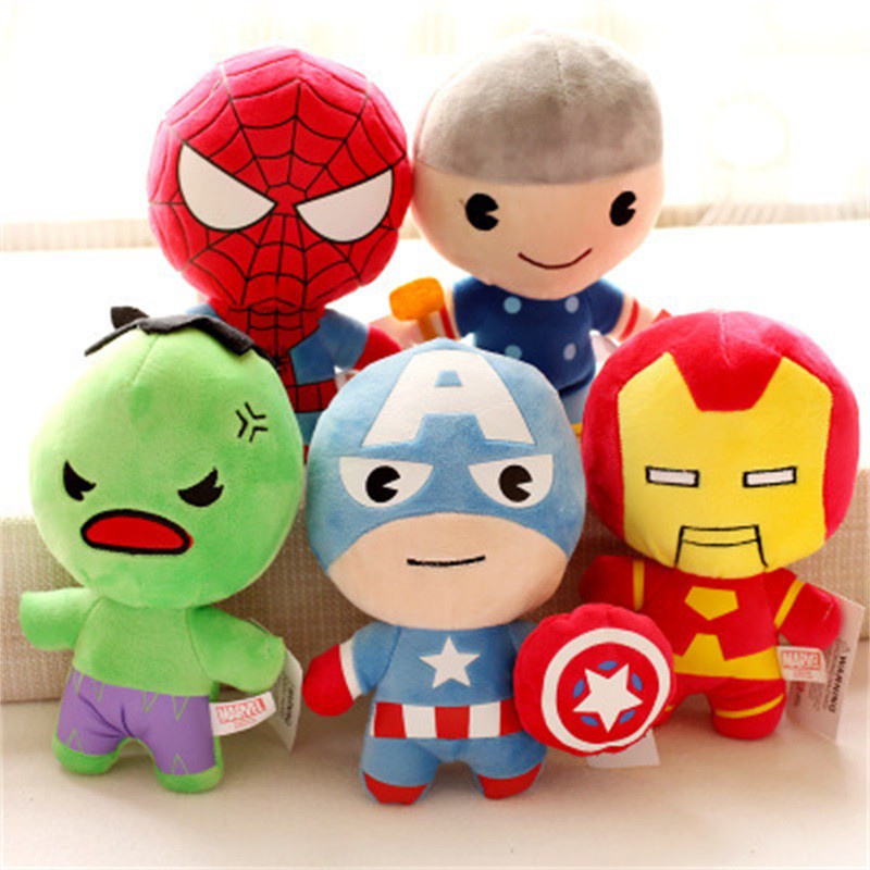 Movie Marvel Avengers Soft Stuffed Doll Hero Thor Superman Hulk Iron ...